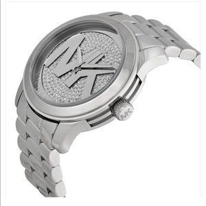 Michael Kors | Accessories | Michael Kors Mk5544 Runway Silver Crystal ...